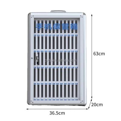 China Aluminum Cell Phone Storage Box Pocket Mobile Phone Locker Storage Cabinet 60 Slots Cells for Classroom School Office for sale