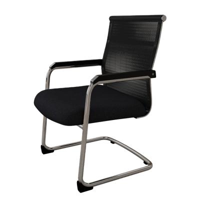 China Ergonomic Mesh Office Chair Without Wheels for Visitor Meeting and Training Computer-Friendly for sale