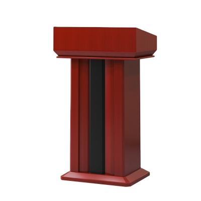 China Thickened Solid Wooden Lectern Podium Church Podium School Furniture Student Speech Desk Speak Table for sale
