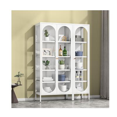 China Steel Kitchen Storage Cabinet Sideboard Accent Buffet With Metal Shelf for Living Room Dining Room Cabinet Collect Items for sale