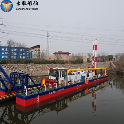 China Sand Cutter Suction Dredger Boat with Hydraulic Winch and Spud System for sale