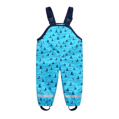 China OEM Customization Kids woven rain pants outdoor functional waterproof rain trouser adorable printing for sale