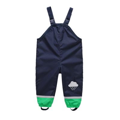 China wholesale Kids Boys and girls waterproof PU rain pants children's jumpsuit high quality functional pants for kids fashion wear for sale