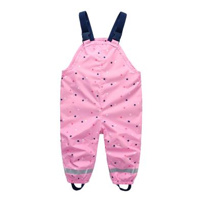 China OEM Customization Kids babies Boys and girls woven rain pants kids clothing rain overall for sale