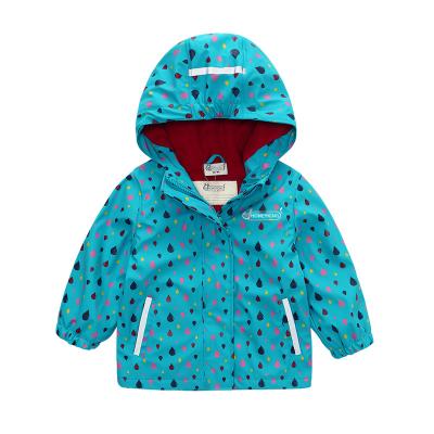China Kids PU rain jacket children's Outdoor waterproof rain jacket kids recycled polyester PU raincoat for sale