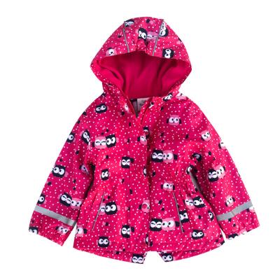 China Cartoon Printed Children's Outdoor Hooded Waterproof Rainwear OEM Customization Kids Rain Jacket for sale