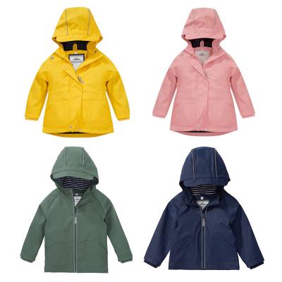 Cina I bambini antivento della tuta sportiva del cardigan dei bambini del cappotto della primavera del neonato piovono il cappotto che le ragazze impermeabili incappucciate del rivestimento copre il cotone dell'unità di elaborazione caldo in vendita