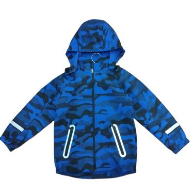Cina Tuta sportiva all'aperto di modo di stampa del cammuffamento del cappotto incappucciato del vello del rivestimento del softshell dei ragazzi dei bambini in vendita