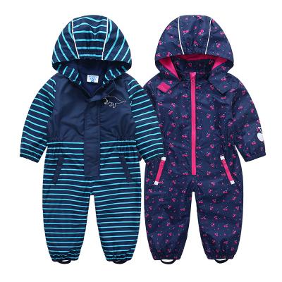 China Woven 100% polyester children's raincoat rain overall windproof and waterproof boys' jumpsuit for sale