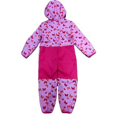 Cina Camice impermeabile del vello all'aperto del modello di farfalla di rosa della tuta del softshell dei bambini del bambino in vendita