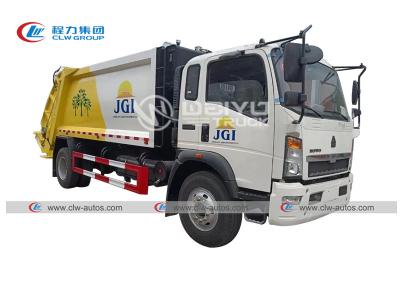 중국 HOWO LHD 후방 짐 쓰레기 압축기 트럭 6wheelers 12m3 판매용