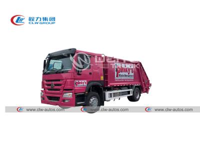 중국 12m3 12cbm을 모는 HW70 PTO 후방 장전기 Howo 쓰레기 쓰레기 압축 분쇄기 트럭 오른손 판매용
