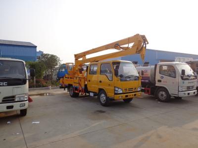 중국 ISUZU는 줄 공중 적재용 트럭 130hp를 유압 플랫폼 트럭 16 미터 두배로 합니다 판매용