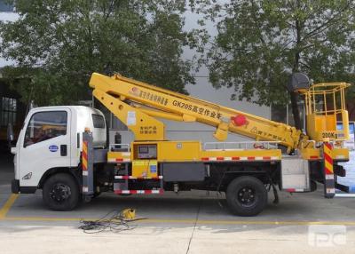 중국 똑바른 팔 Manlift 망원경 유형 물통 붐 공중 적재용 트럭 18m 20m 22m 판매용