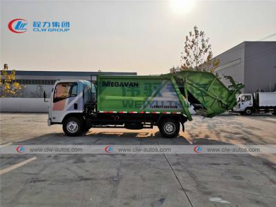 중국 이수주 700P 4X2 6CBM 후방 적재기는 쓰레기차를 압축했습니다 판매용