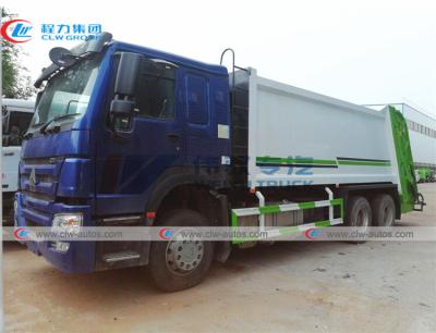 Chine Camion de disposition d'ordures de chargeur d'arrière de RHD Howo 18m3 20m3 à vendre