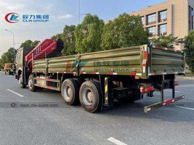 중국 Sinotruk Howo 8x4 트럭 탑재 25T SANY Palfinger 너클 붐 크레인 판매용