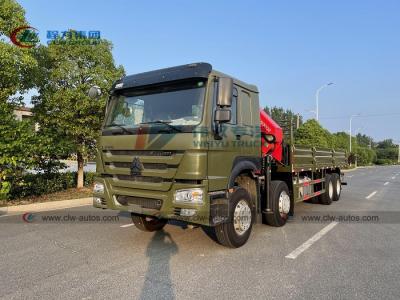 중국 Sinotruk Howo 8x4 트럭 탑재 25T SANY Palfinger 너클 붐 크레인 판매용