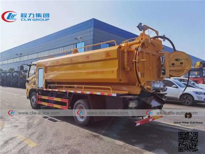Chine Camion d'aspiration d'eaux d'égout de vide de Dongfeng Duolicar 7cbm avec le système de nettoyage à haute pression à vendre