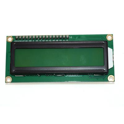 Cina Modulo LCD del bordo del nero del modulo dell'esposizione del carattere giallo 16X2 della luce verde 1602 in vendita
