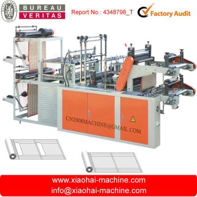 China Double Layer Flat Open Bag , T-shirt Bag Rolling Garbage Bags Making Machine for sale