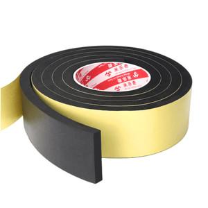 China Strong Adhesion EVA Black Sponge Foam Rubber Tape Anti-Collision Seal Strip 1/2/3/5mm for Packaging and Speaker for sale