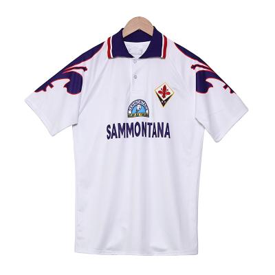China 1995-1996 Season Away Fiorentina Retro Jersey Classic Supports Custom Numbers for sale