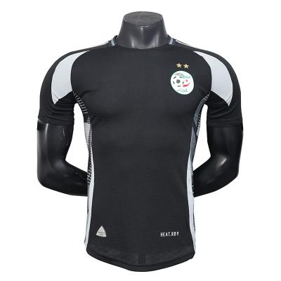 China Schwarz-Grau Algerien Spieler-Version Trikot Unterstützt Gruppenanpassung zu verkaufen