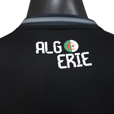 China Schwarz-Grau Algerien Spieler-Version Trikot Unterstützt Gruppenanpassung zu verkaufen