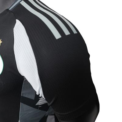 China Schwarz-Grau Algerien Spieler-Version Trikot Unterstützt Gruppenanpassung zu verkaufen
