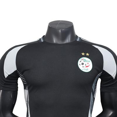 China Schwarz-Grau Algerien Spieler-Version Trikot Unterstützt Gruppenanpassung zu verkaufen