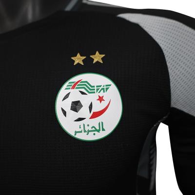 China Schwarz-Grau Algerien Spieler-Version Trikot Unterstützt Gruppenanpassung zu verkaufen