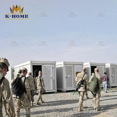 中国 取りはずし可能なサンドイッチ パネル・コンテナの家の携帯用軍隊の建物 販売のため