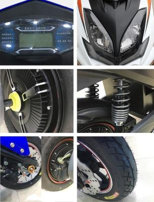 Κίνα Μέγιστη ταχύτητα 61 80km/h Επαγγελματική παραγωγή 60v1200w Ηλεκτρικές μοτοσυκλέτες για ενήλικες προς πώληση