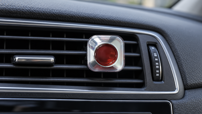 GETSUN cherry car vent air freshener mounted on a horizontal vehicle air vent