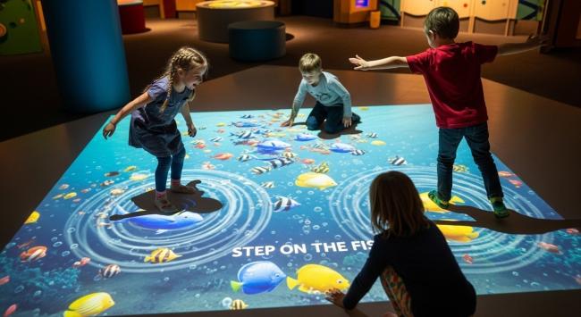 Interactive Floor Projection Game - Stepping