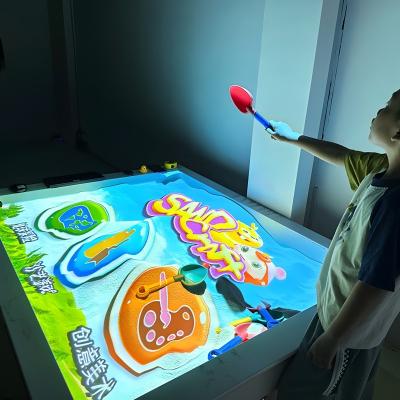 China Indoor Floor Or Table Sand Pool Game Children Interactive Projector Games Amusement Park Interactive Beach Projection for sale