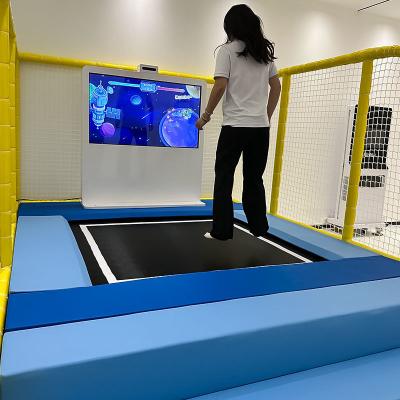 China Children's Indoor Interactive Trampoline Playground HD Screen Interact Projection Kinect Sensor Metal Interactive Jumping Sport for sale