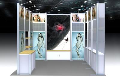Cina Sistemi modulari standard mobili della cabina, banco di mostra della fiera commerciale 3x3 in vendita