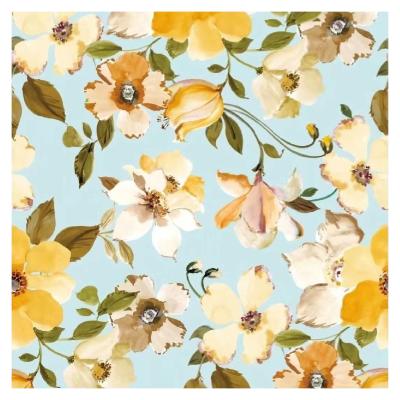 China Recycled Customized Digital Print Floral Silky Satin 100 Polyester Fabric Satin Silk for Women's Clothing Dresses Bags Curtain for sale