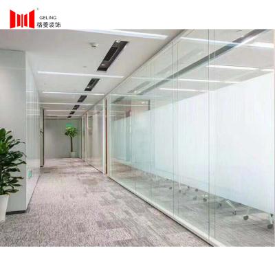 Cina altezza completa smontabile di vetro Frameless del muro divisorio di 5mm in vendita