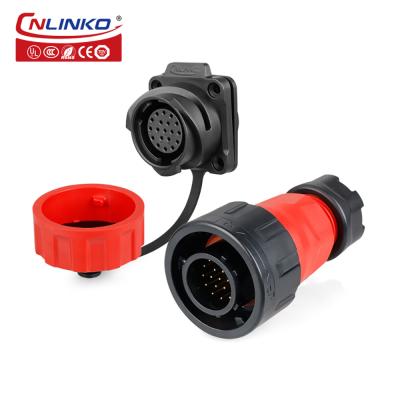 China CNLINKO 19 Pin Connector Waterproof M24 Signal Plug with Screw Locking Cable Connector for sale