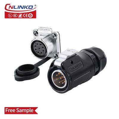 China CNLINKO Quick Connect Electrical Wiring Plug Socket 9 Pin Cable Plug M20 9 Pin Wire to Wire Connector for sale