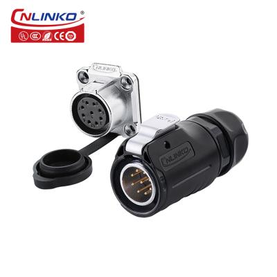 China CNLINKO M20 Round Waterproof Auto Connector Male Female Electrical Power 9 Pin Connector for sale
