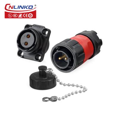 China CNLINKO Outdoor 2 Pin Waterproof Plastic Connector M20 Electrical 12v Waterproof Bulkhead Electrical Connectors for sale
