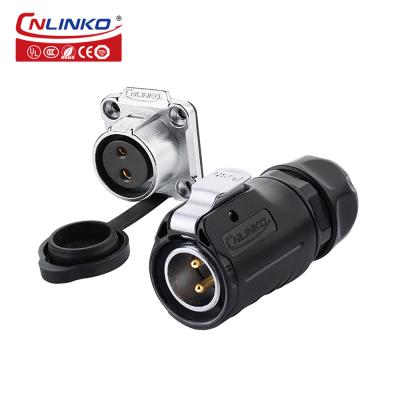 China Cnlinko M20 2 Pin Electrical Waterproof Connector 2 Pole Connector for LED ConnectorIndustrial Controller AV System for sale