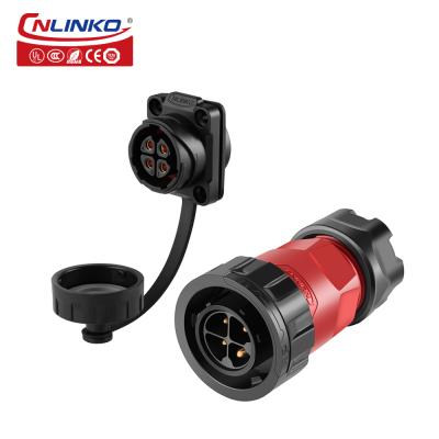 China CNLINKO M20 PBT Industrial Waterproof Circular Shell 4 Way Garden Lighting Connector Waterproof 4 Pin Female Connector for sale