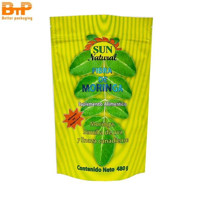 Packaging bag with tear notch