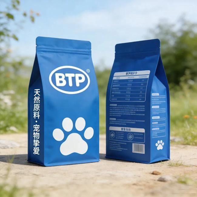 Packaging bag in use