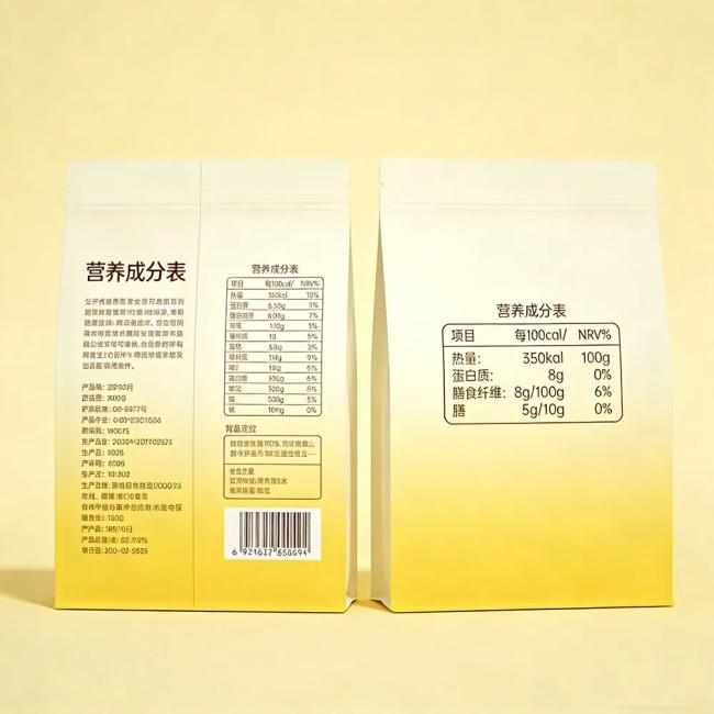 Custom printed cereal packaging bag